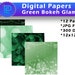 Green Glitter Bokeh Digital Paper // Glam // Digital Background ...