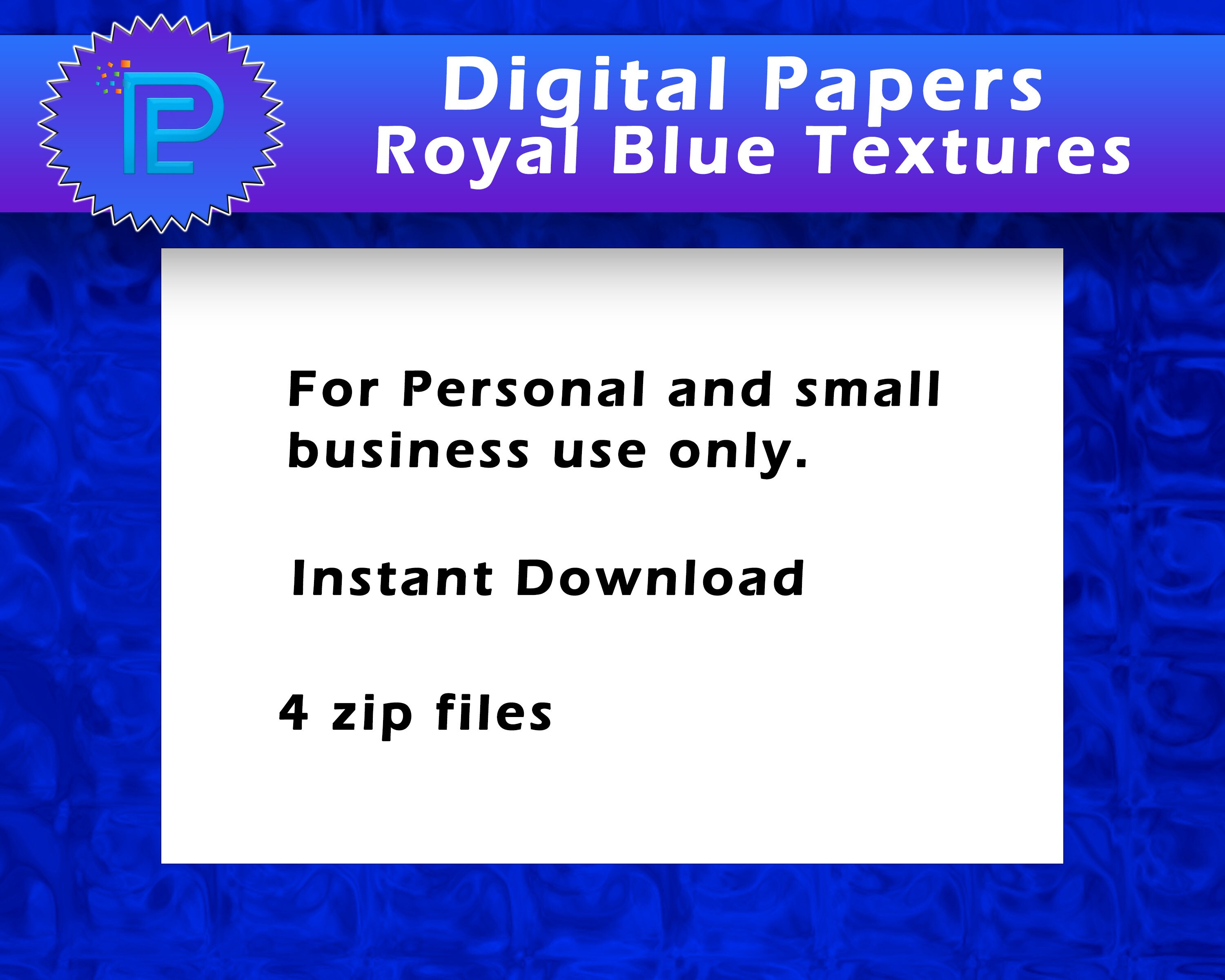 Royal Blue Texture Digital Paper Pack // Clipart // Instant Download ...