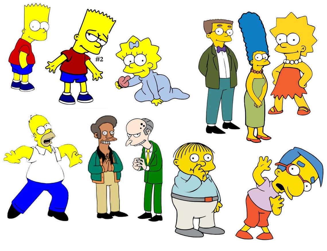 The Simsons Family svg Files | Etsy