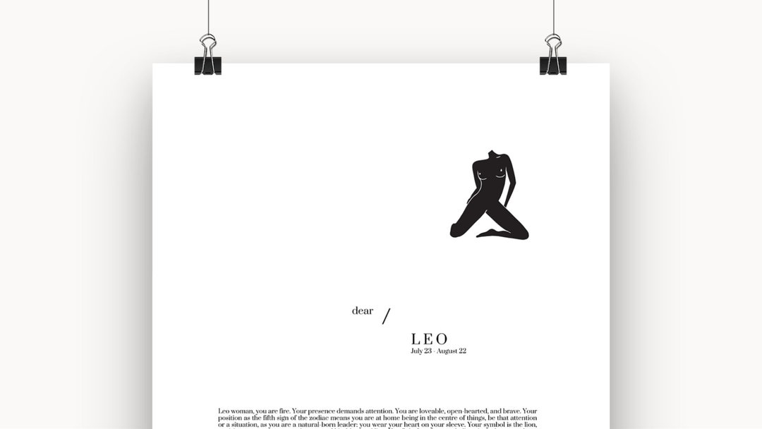 Leo | Art Print | Zodiac | Star Sign | Printable Art | Digital Art ...