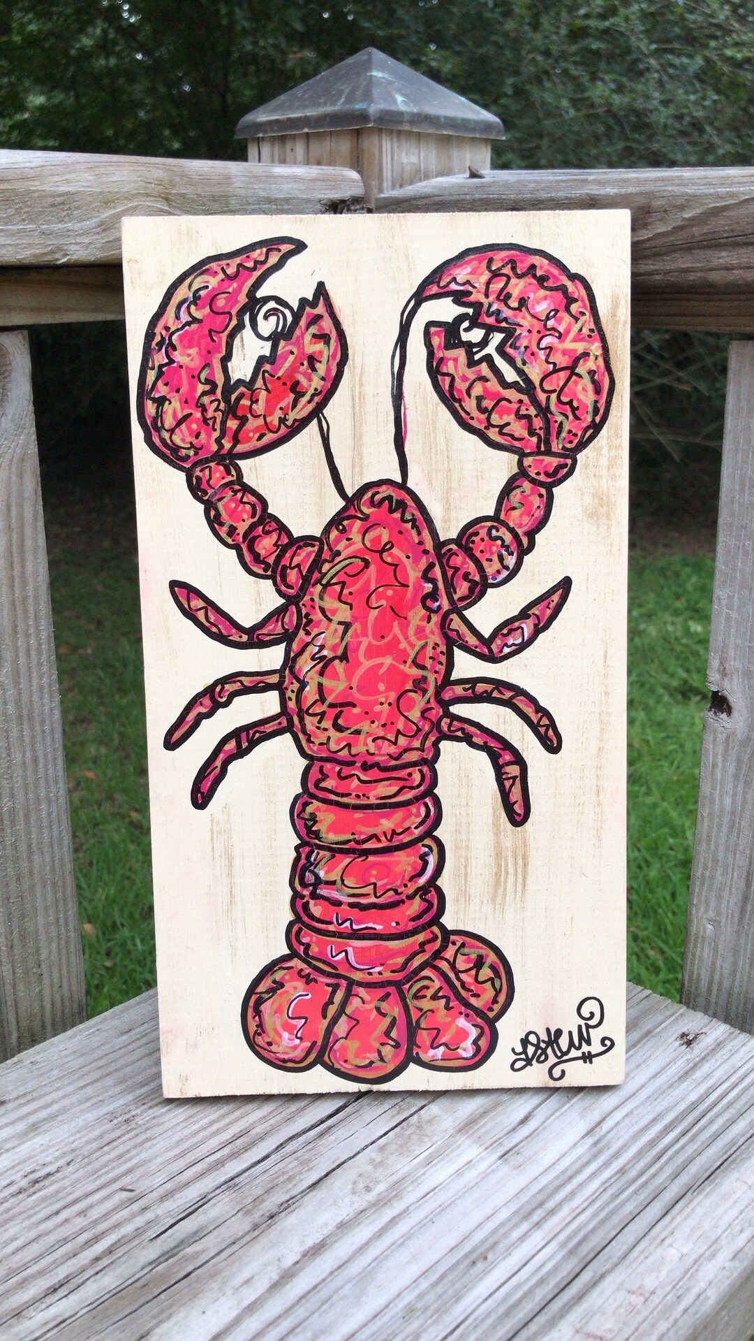 Crawfish Season, Wooden Hand Painted Crawfish Design. - Etsy