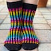 Rainbow Connection Socks by Crazy Sock Lady Designs - PDF PATTERN - Etsy