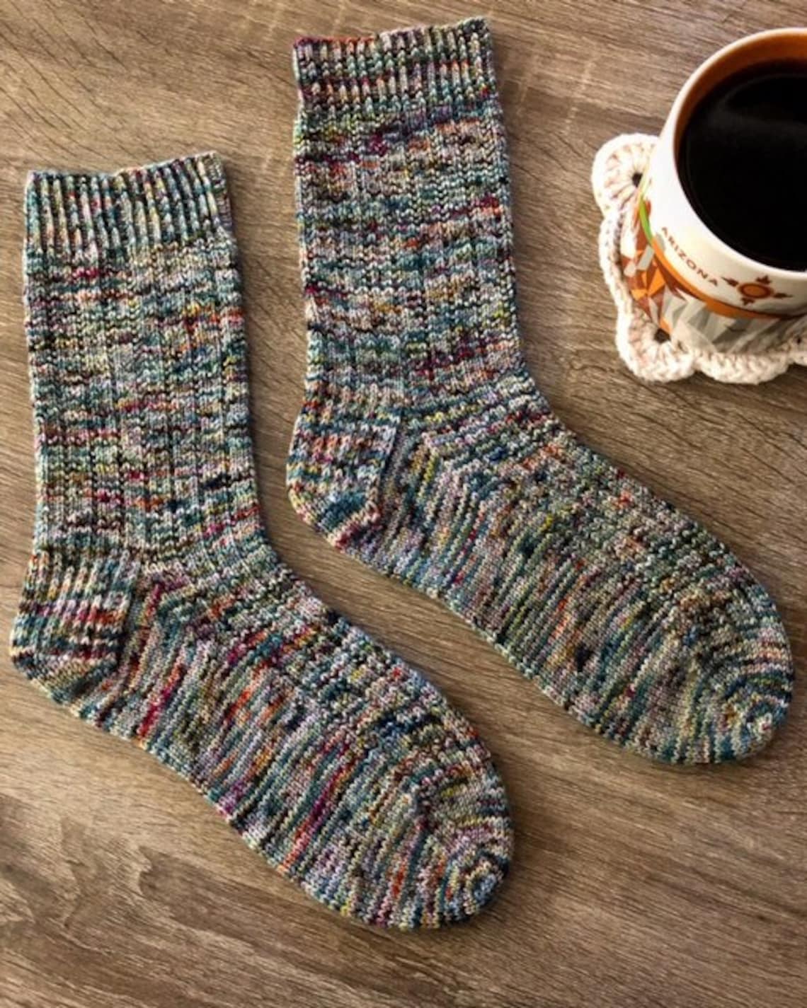Morning Coffee Sock Knitting Pattern by Crazy Sock Lady | Etsy UK