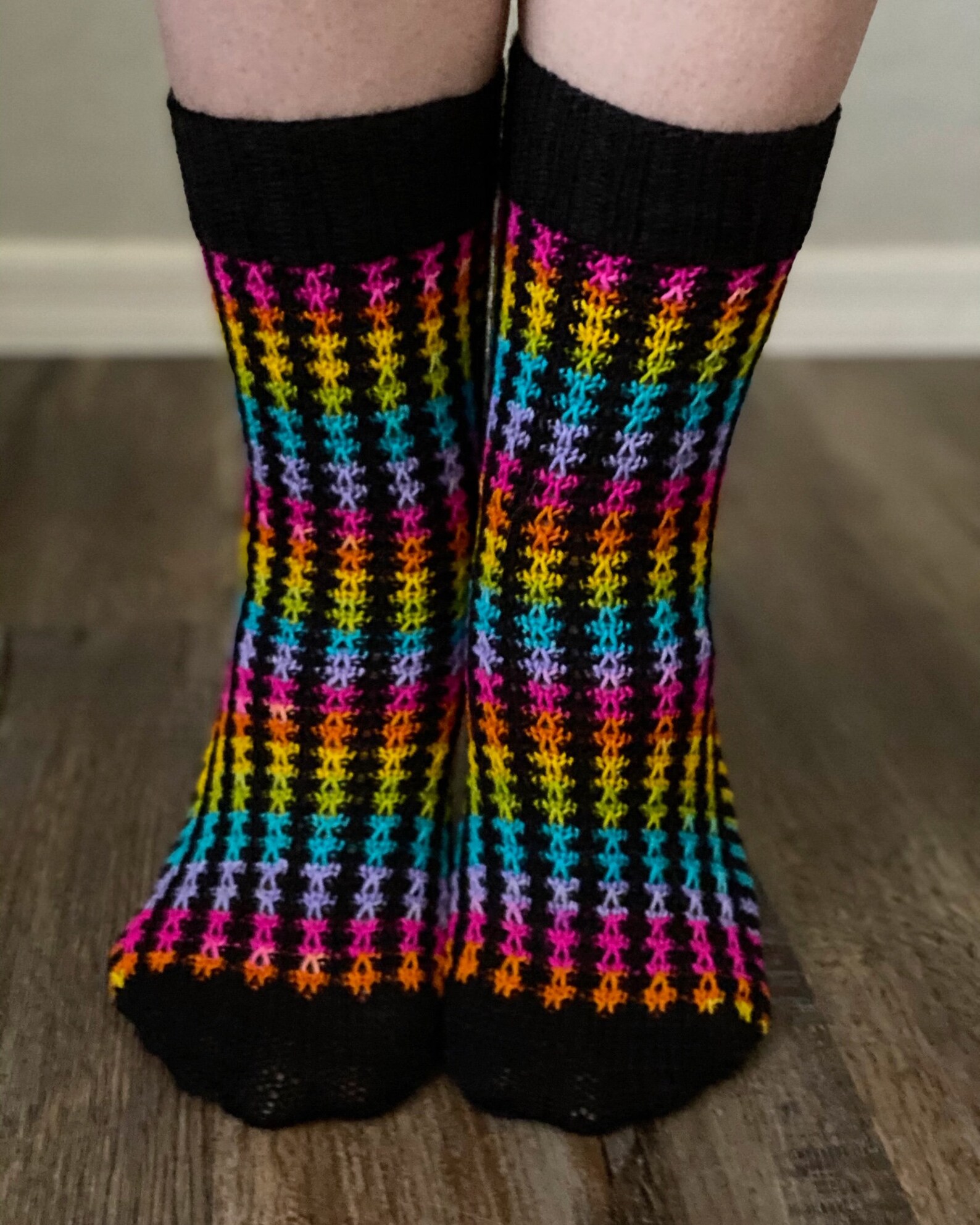 Rainbow Connection Socks by Crazy Sock Lady Designs PDF PATTERN - Etsy