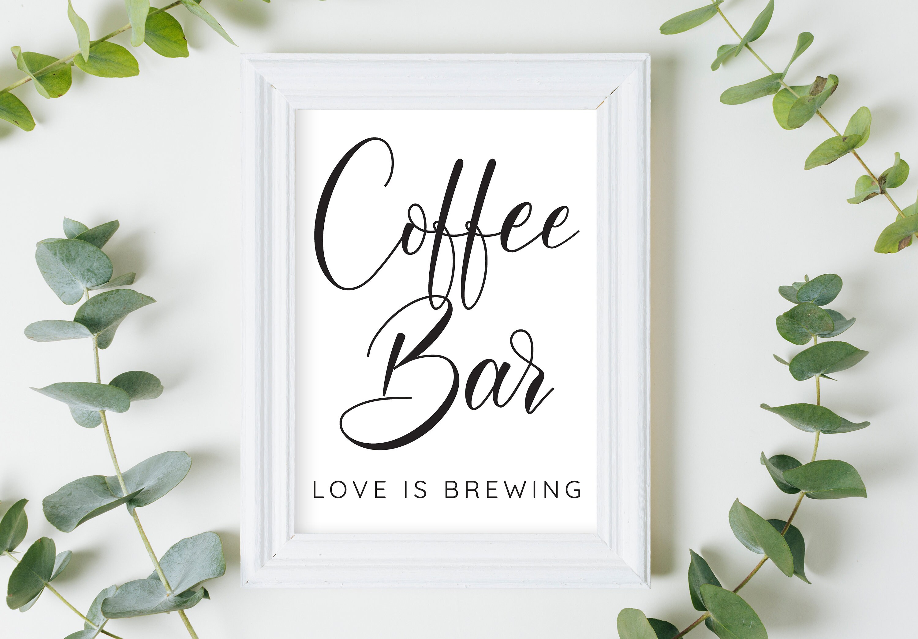 Letrero de cafetería, letreros de boda, letrero de Love is Brewing ...