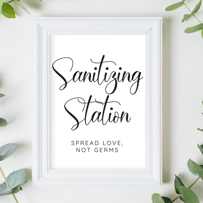 Sanitize Sign - Etsy