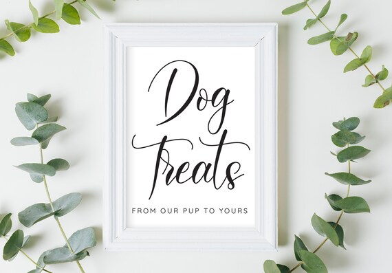 Dog Treats Sign Wedding Signs Wedding Sign Dog Favor | Etsy