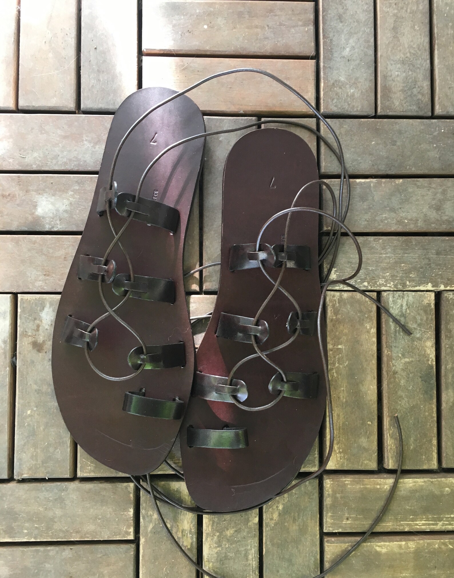 Gladiator Sandals, Mens Leather Sandals, Genuine Leather Sole, Greek ...
