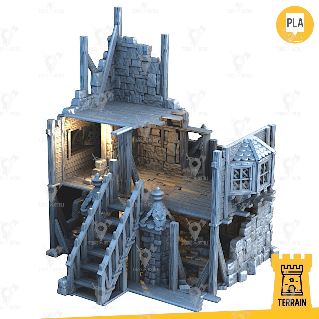 Stone House Ruin Noble Ruin Stone Building Terrain Building Medieval ...
