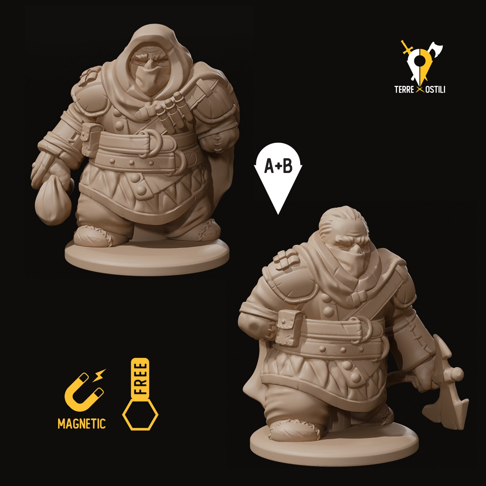 Dwarf Thief Miniature Rogue Pathfinder Dnd Dungeons and | Etsy
