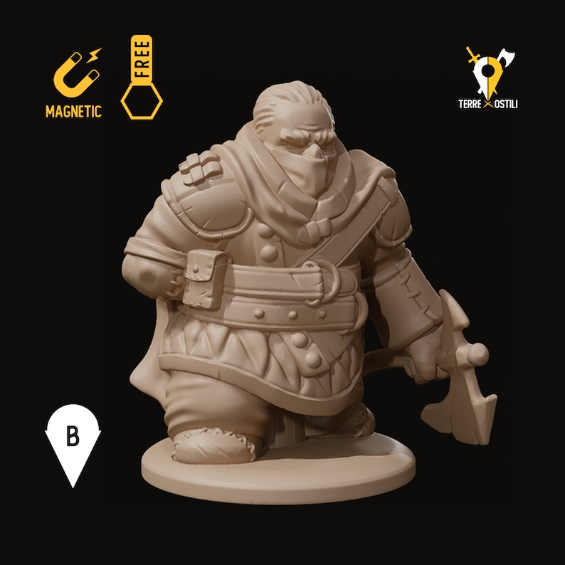 Dwarf Thief Miniature Rogue Pathfinder Dnd Dungeons and - Etsy