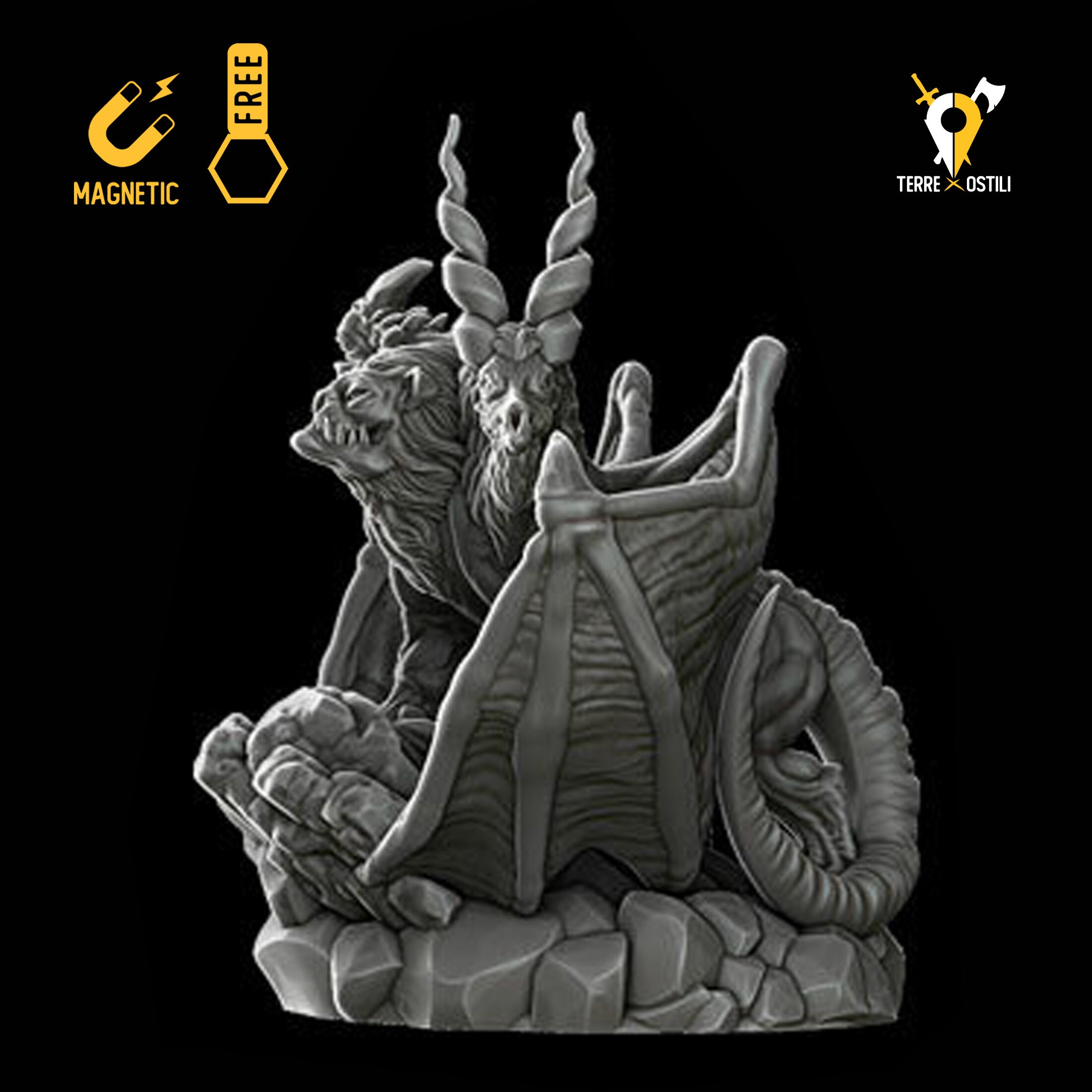 Chimera Miniature Dungeons and Dragons Dnd Boardgame | Etsy