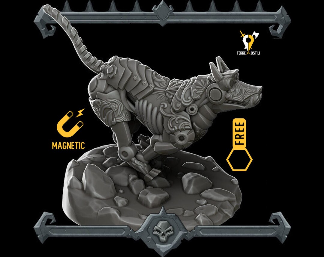 Clockwork Hound Miniature Dungeons and Dragons, Dnd , Boardgame ...