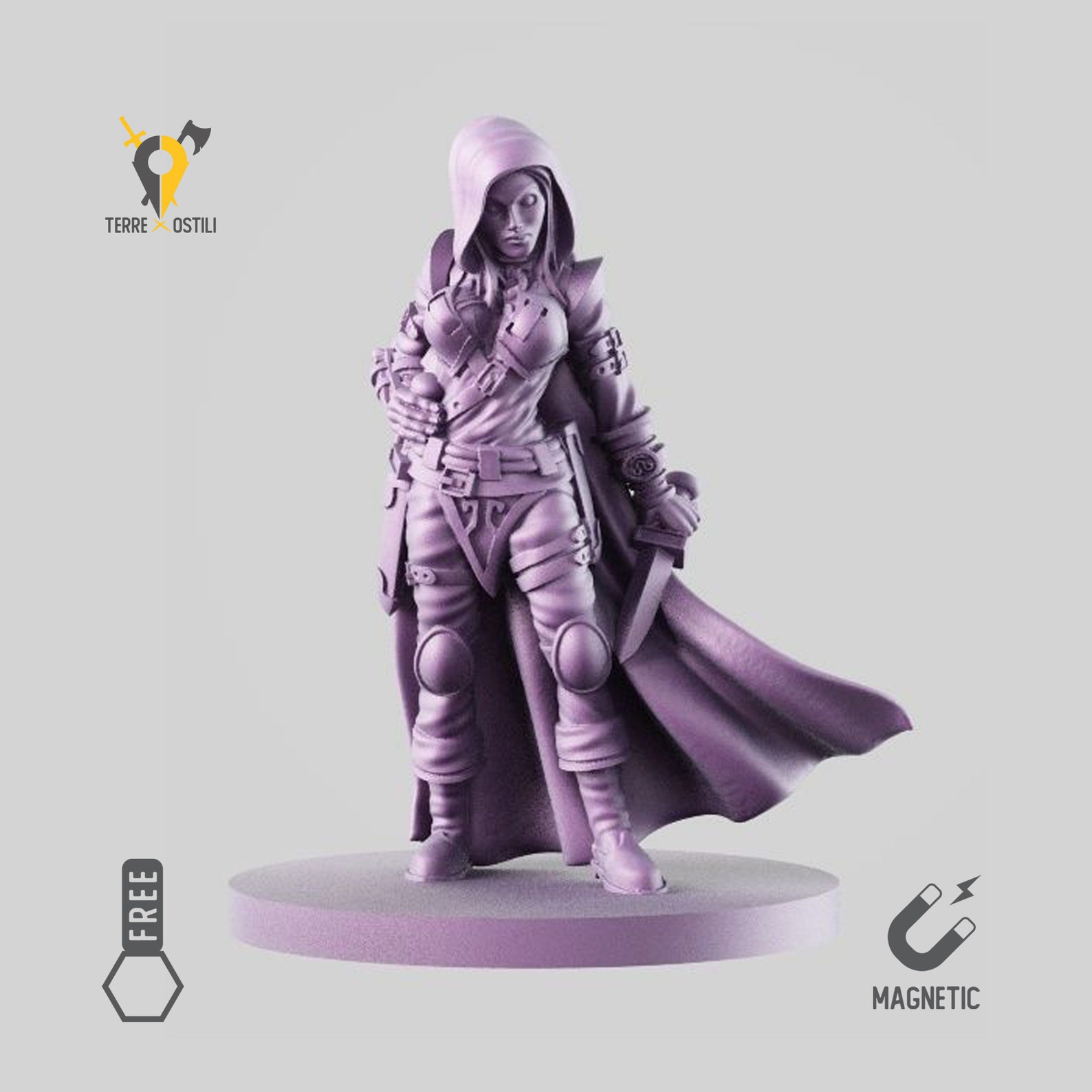 Human Rogue Intrepid Miniature 3d Compatible With Dungeons and - Etsy