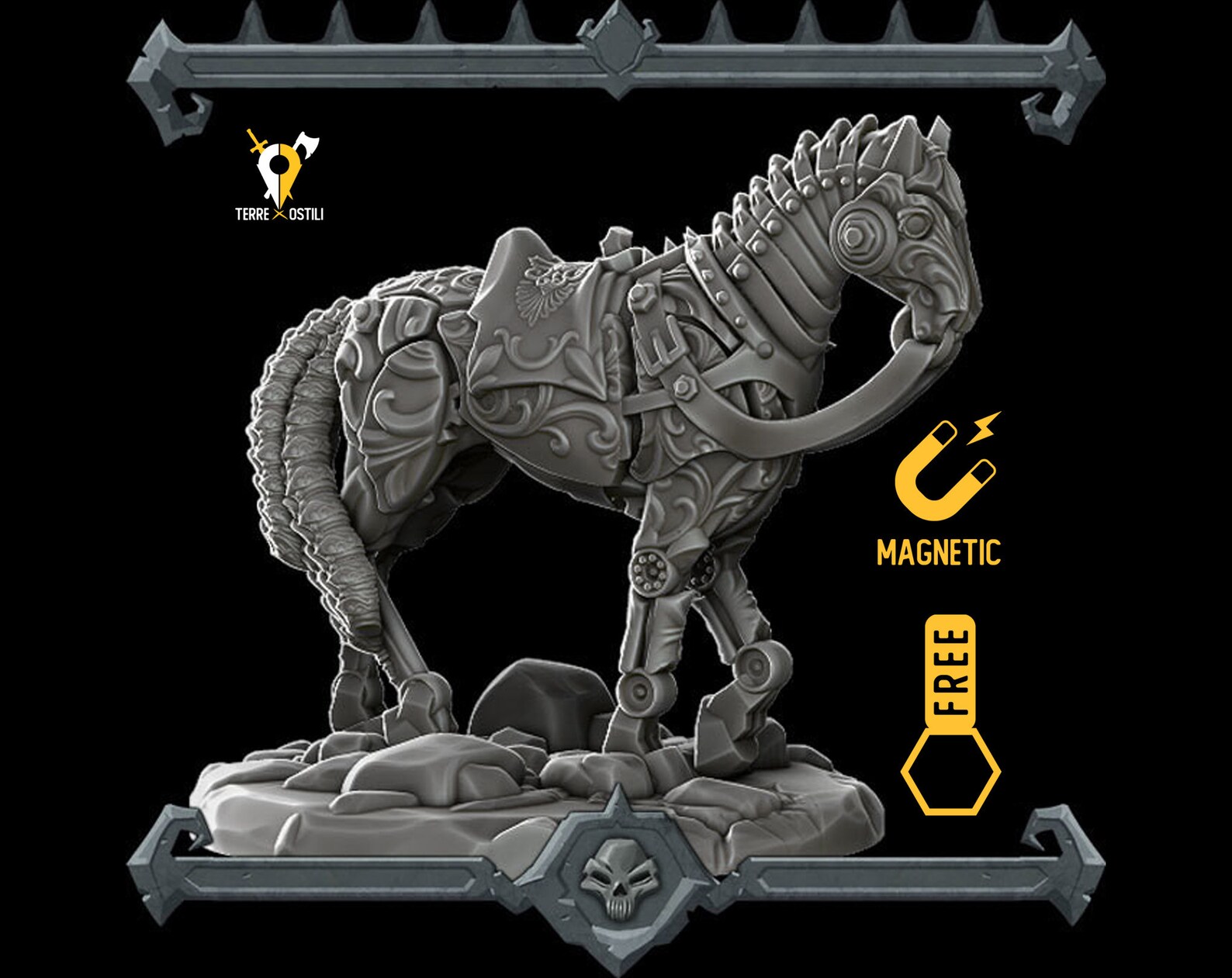 Clockwork Horse RPG Miniature Compatible With Dungeons and - Etsy