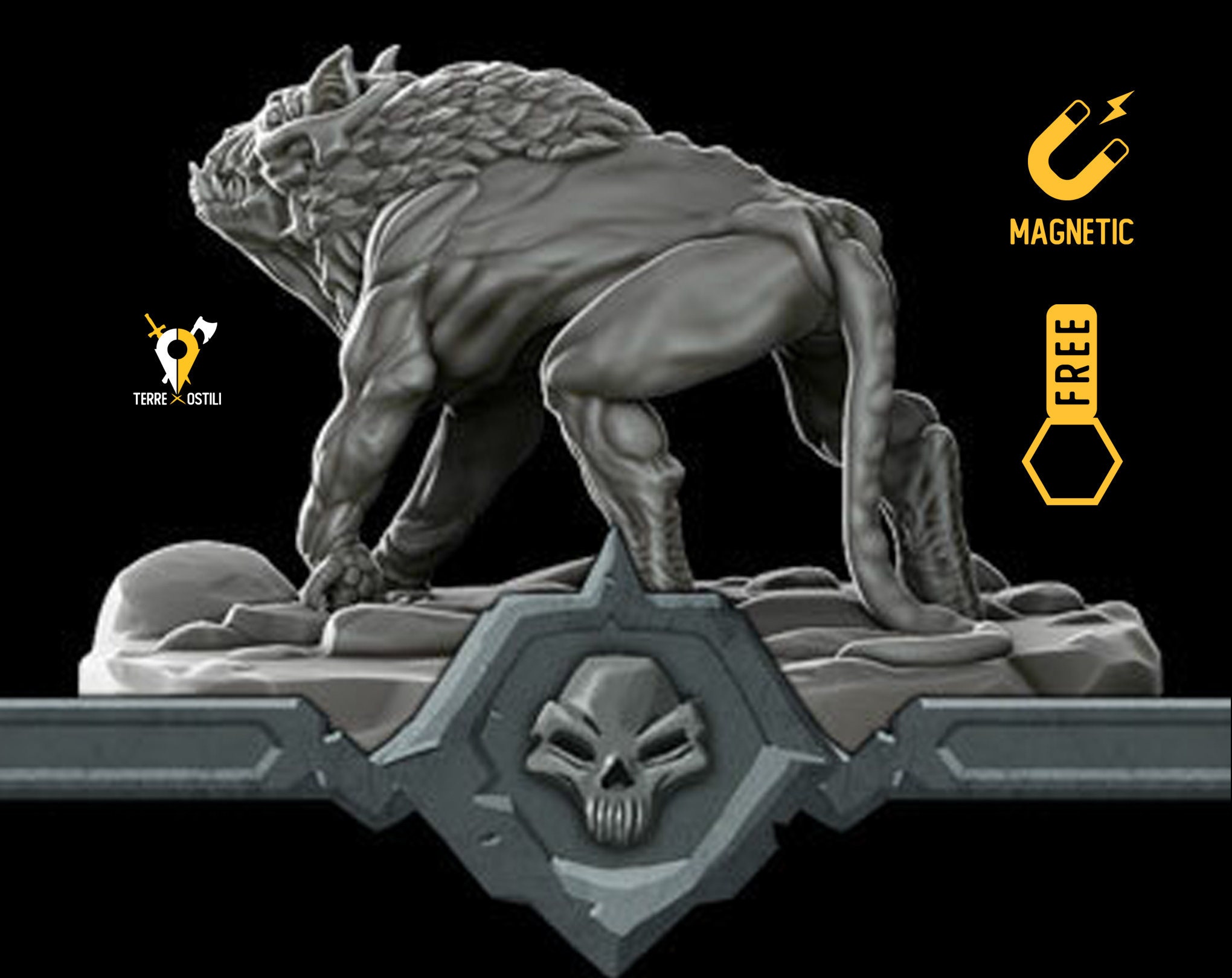 Miniature Toys D&d Unpainted Miniature Gorehound Edge Dawnfall ...