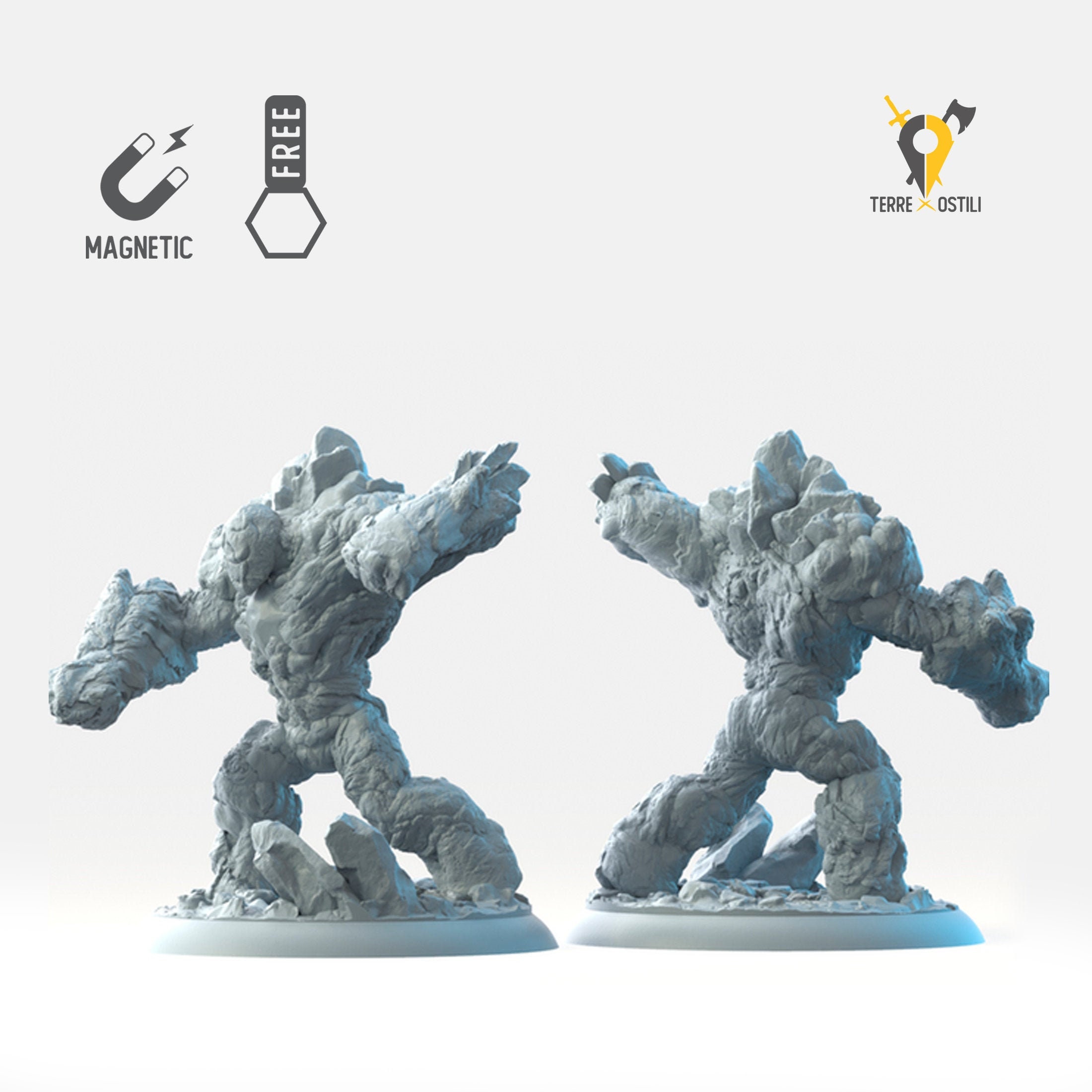 Earth elemental miniature Dungeons and dragons, DnD , Age of Sigmar ...