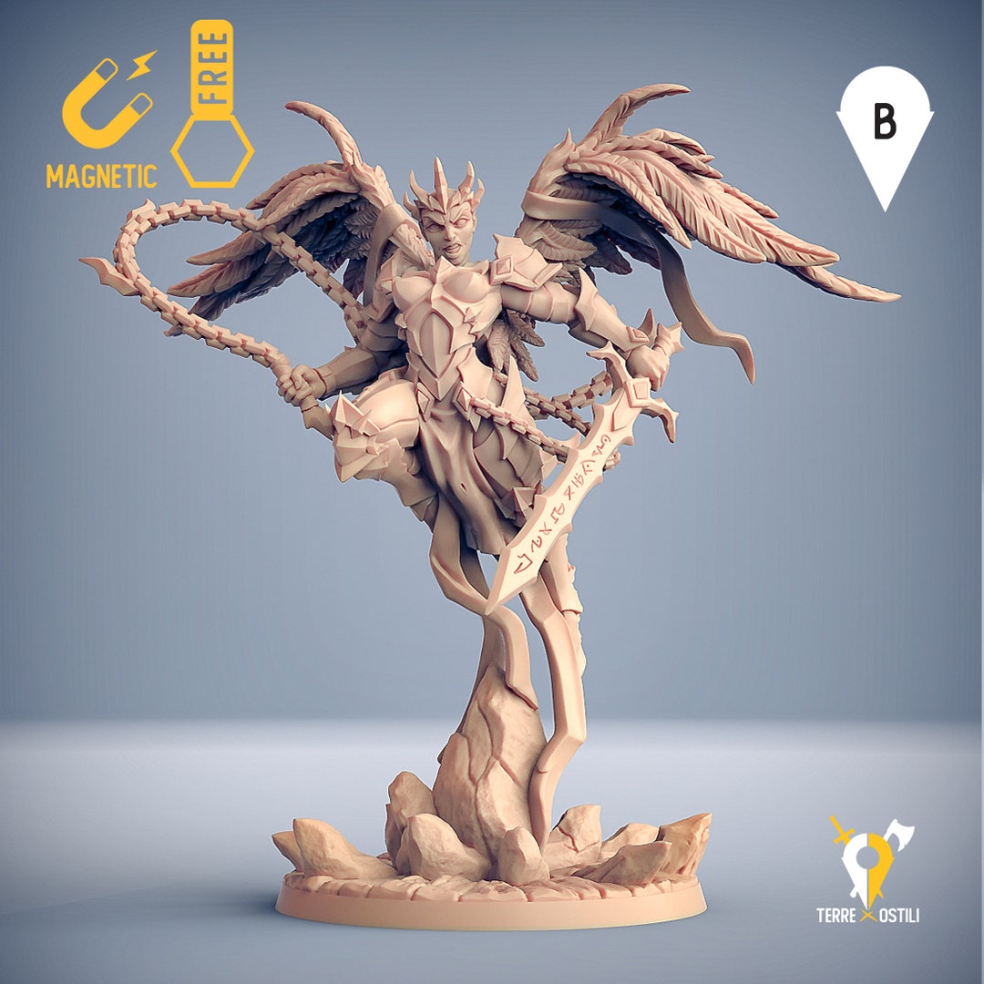 Fallen Angel Seraphim Revenge Zariel Avernus Miniature 3d Compatible ...