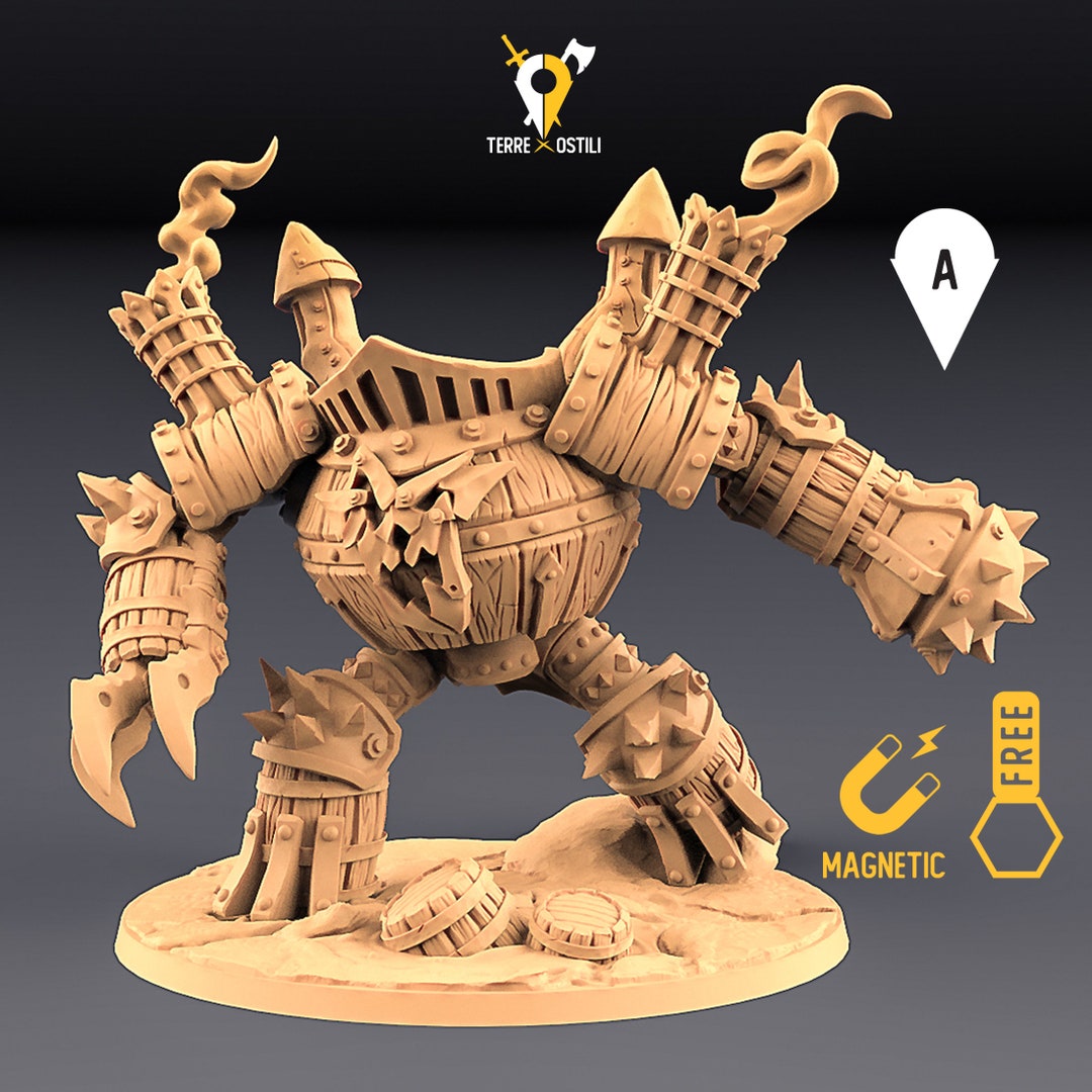 Keg Golem Miniature Mechanical Golem Miniature Compatible With Dungeons ...