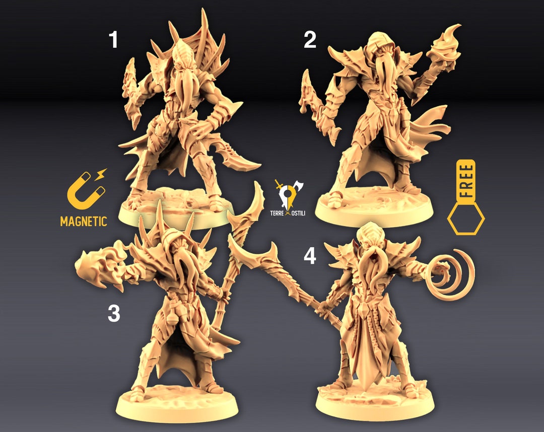 Illithid Mind Flayers Dnd Miniatures Dungeons and Dragons D&D RPG ...
