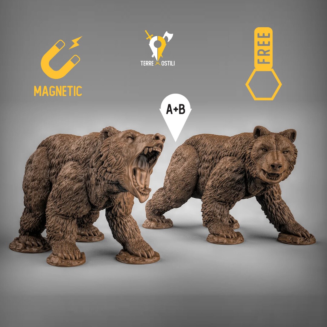 Bear Forest Animal Miniature Dungeons and Dragons Dnd - Etsy