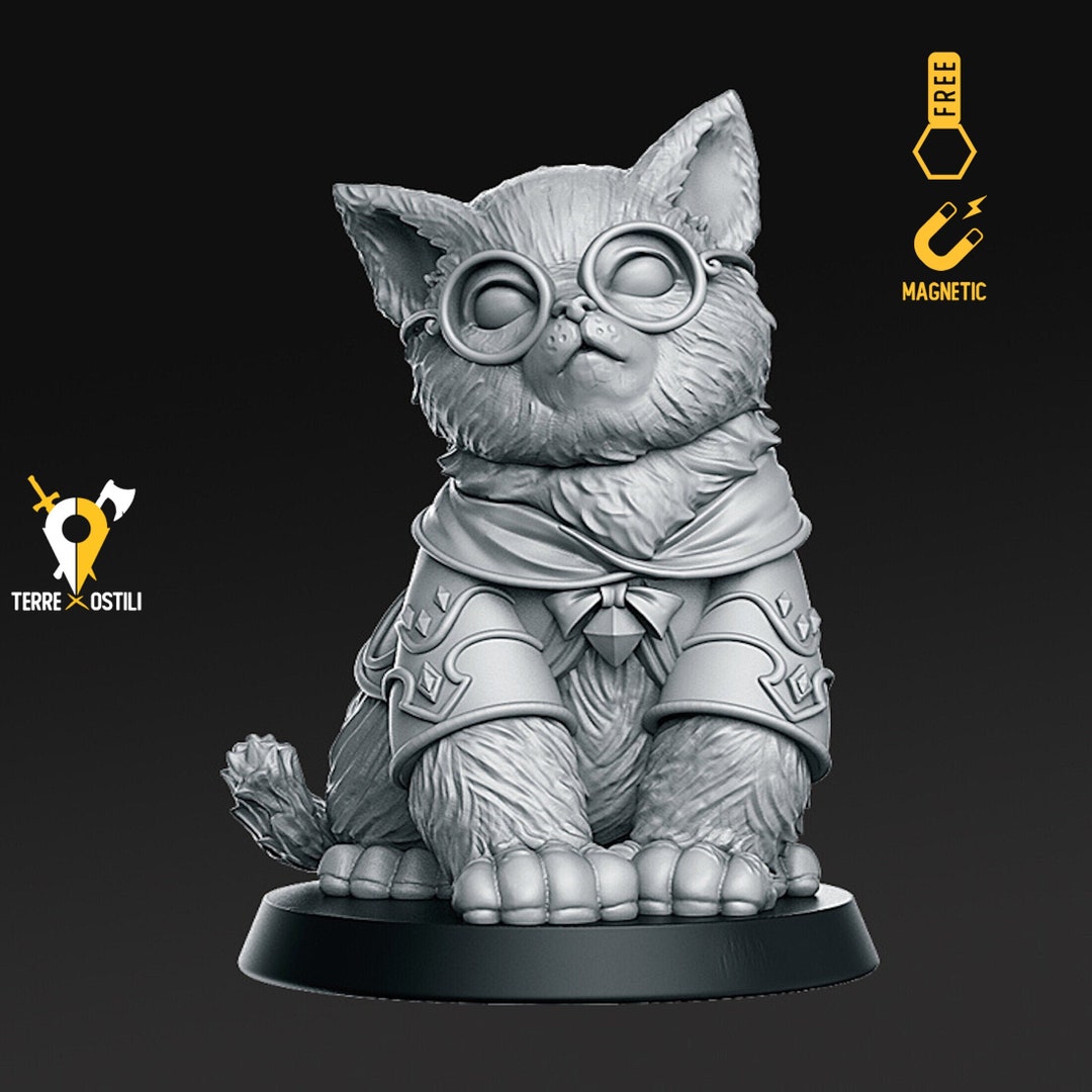 Cat Shapeshifter Familiar Wizard Miniature Dungeons and Dragons ...