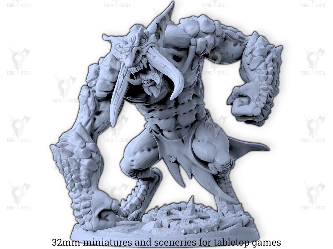 Troll Green Troll Cavern Giant Ogre Miniature 3d Perfect for Dungeons ...