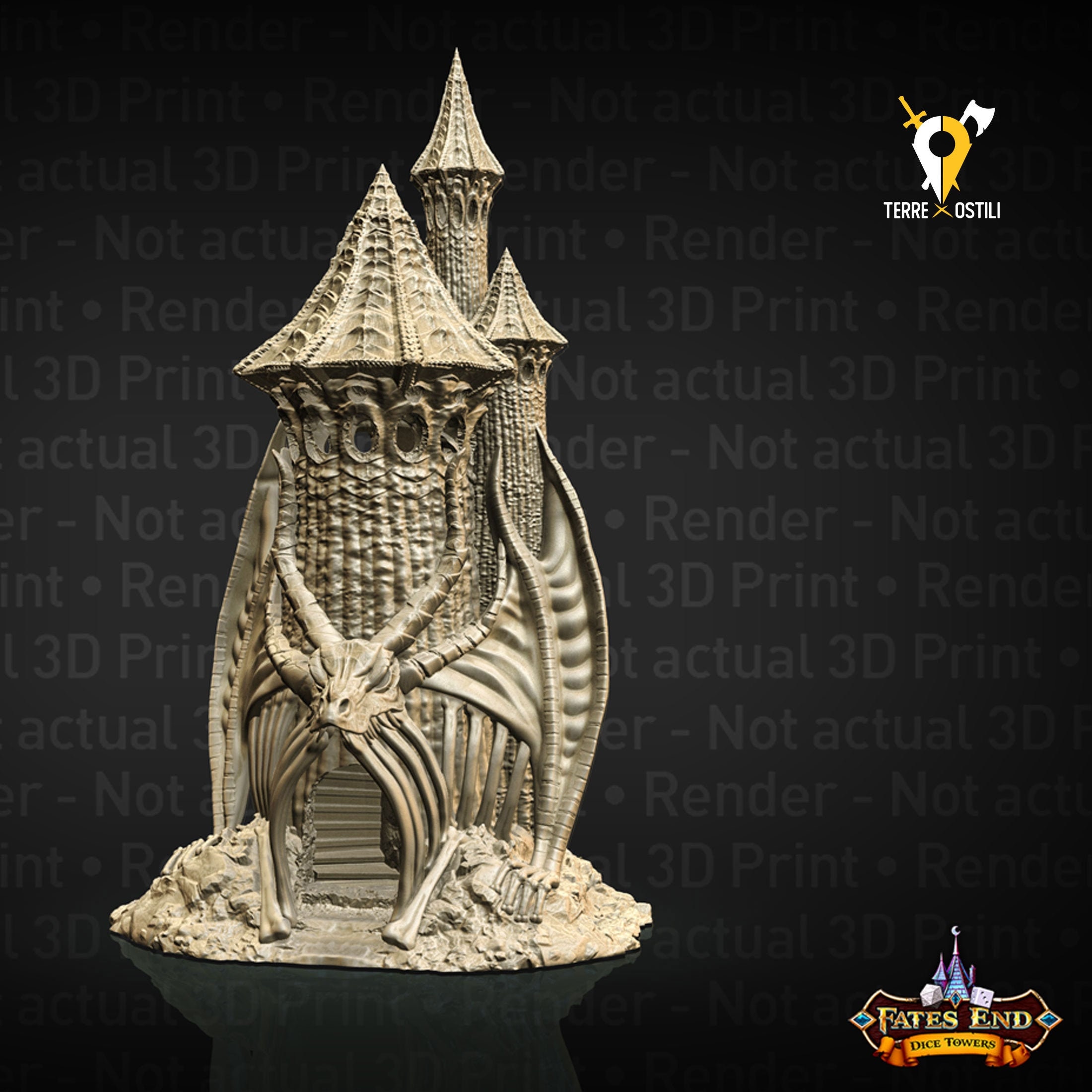 Skeletal Skeleton Castle Dice Tower Dnd Dungeons and Dragons - Etsy