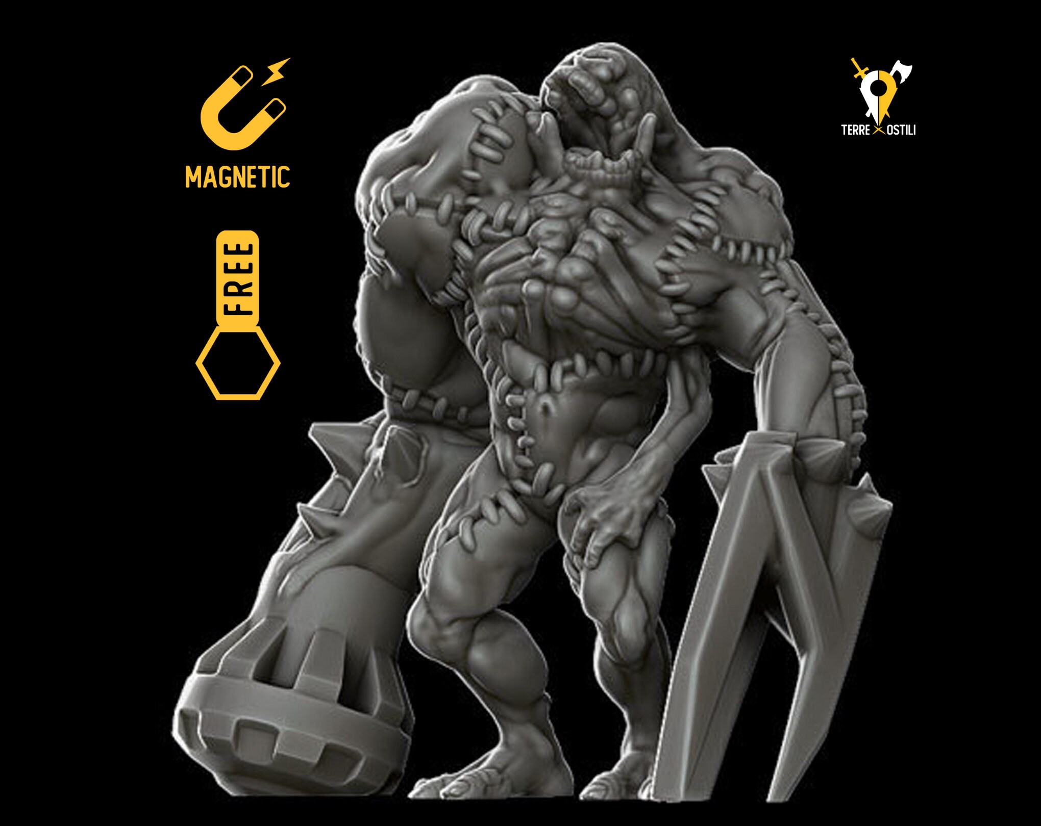 Flesh Golem miniature Dungeons and dragons DnD Age of | Etsy