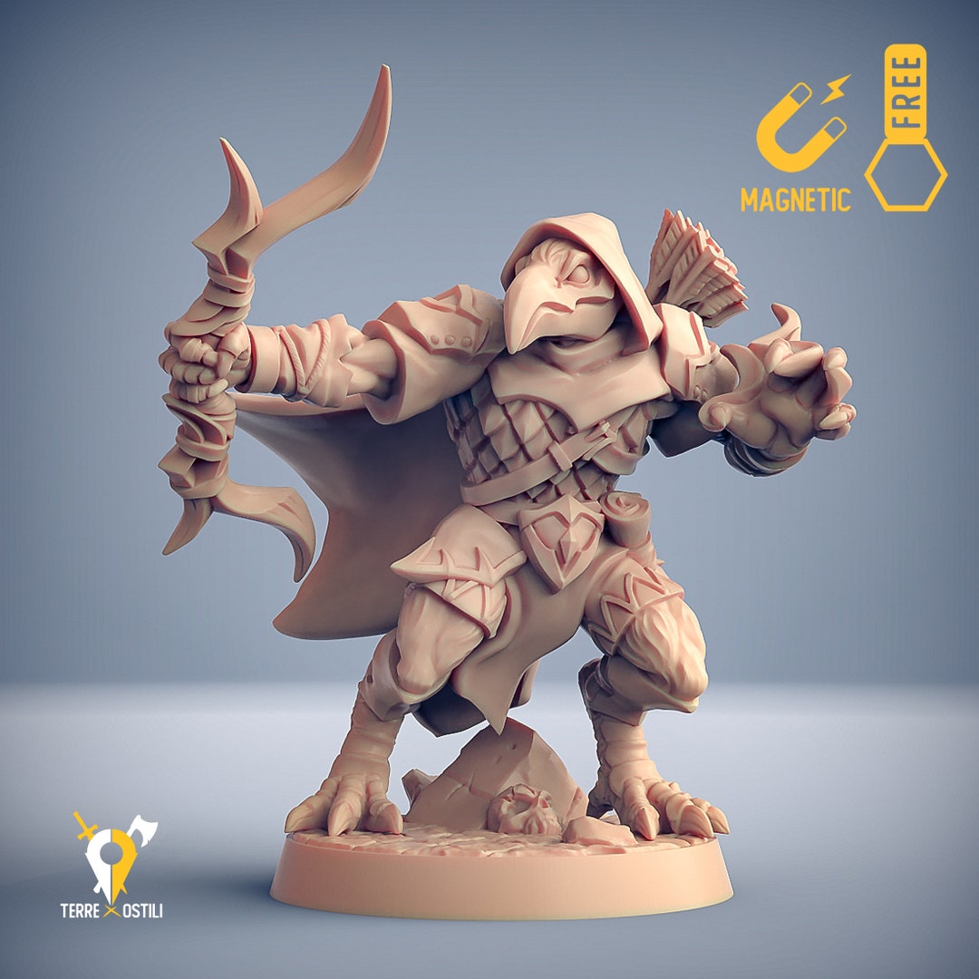 Tengu Archer Kenku Birdfolk Aarakocra Miniature Dungeons and Dragons ...