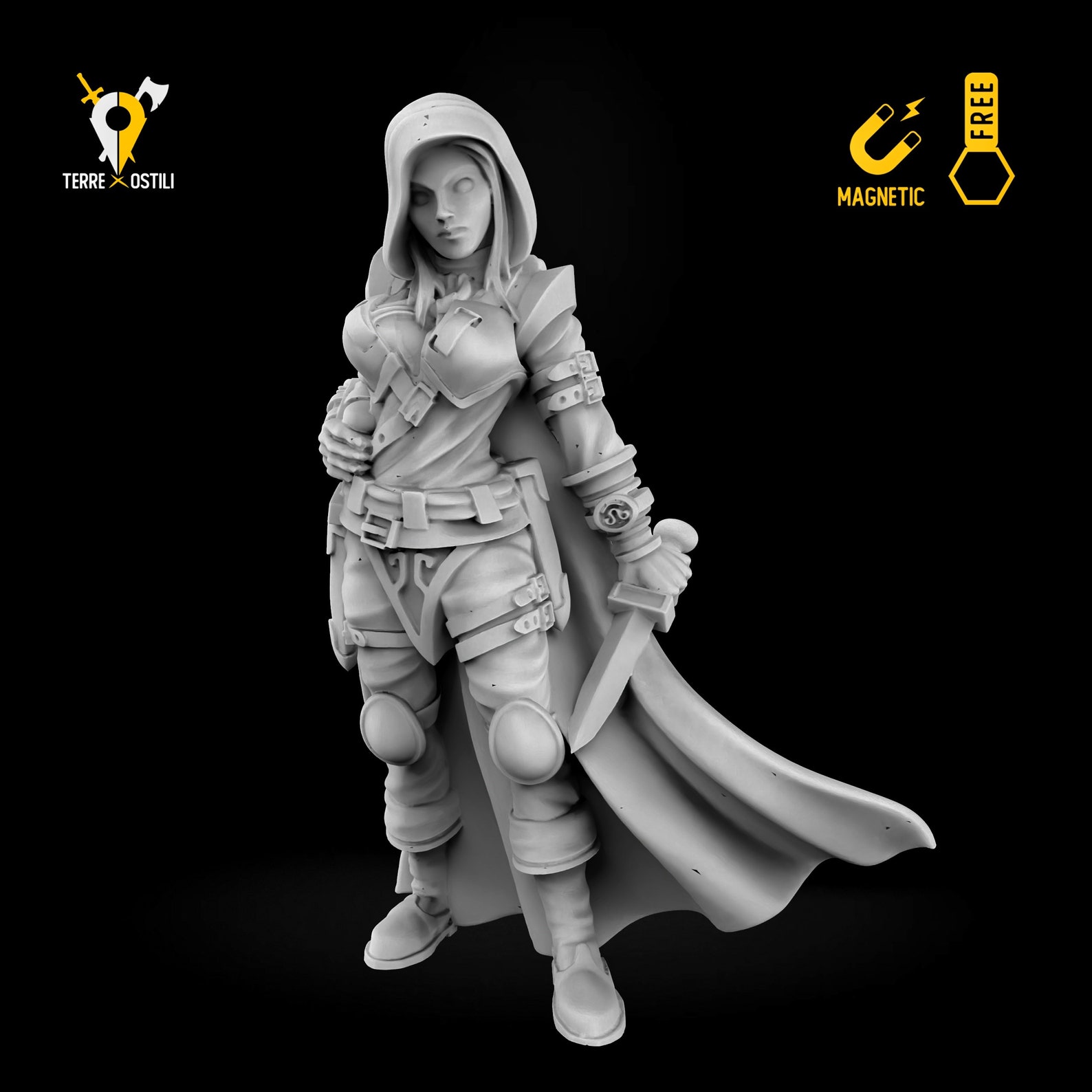 Human Rogue Intrepid Miniature 3d Compatible With Dungeons and - Etsy