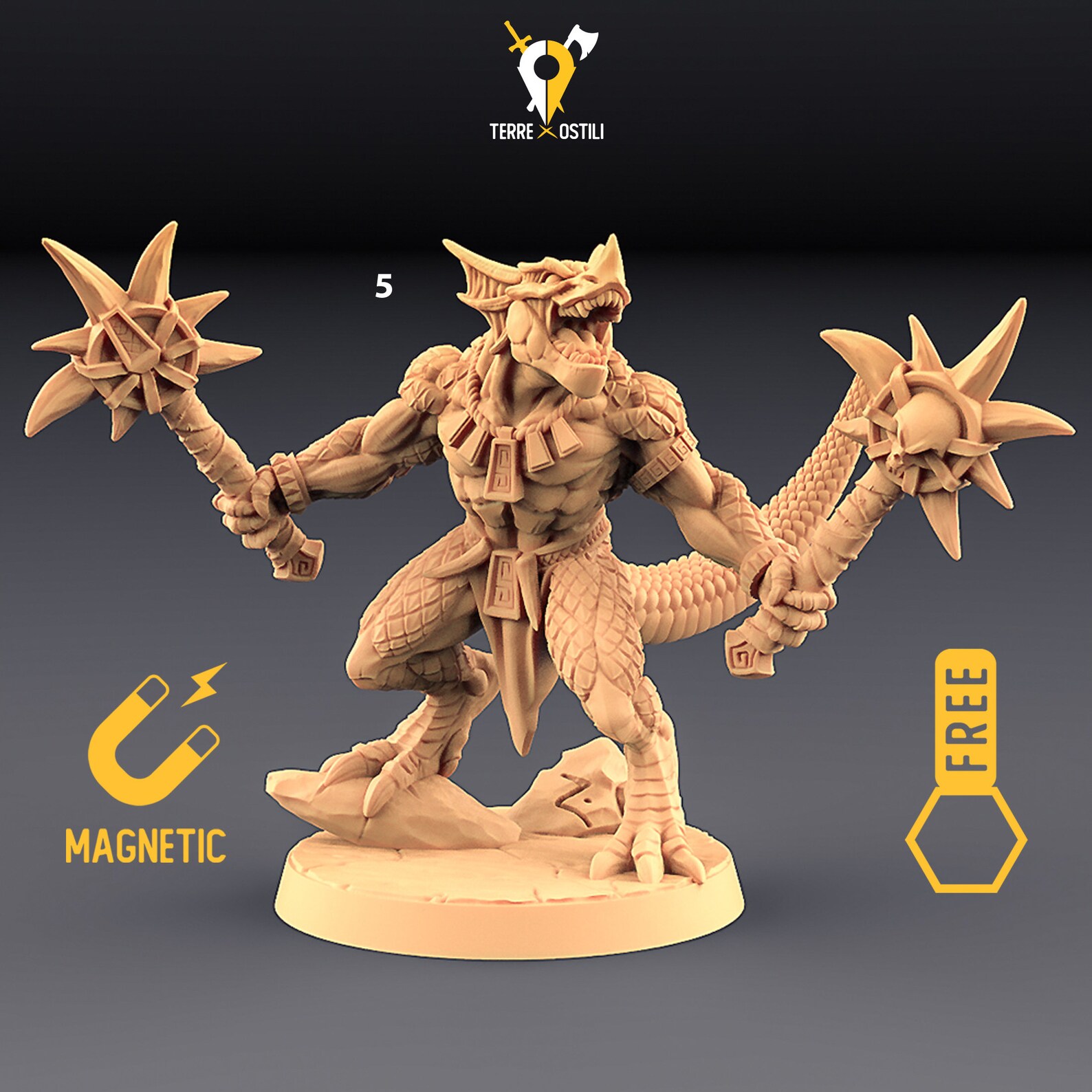 Lizards Warrior Lizardfolk Set Magnetic Dnd Miniatures - Etsy