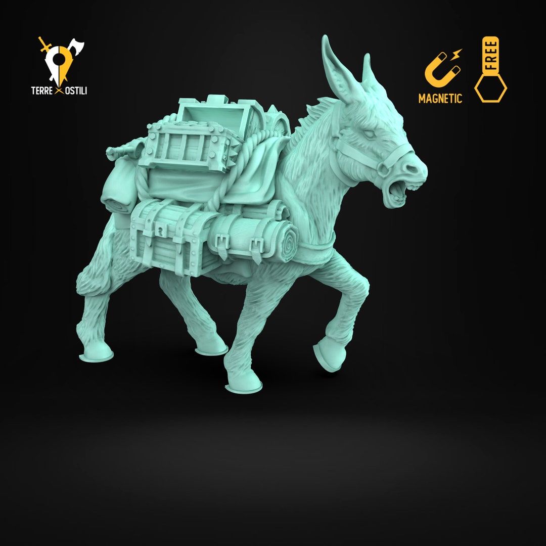 Donkey Mule Animal Companion Familiar Miniature 3d Compatible With ...