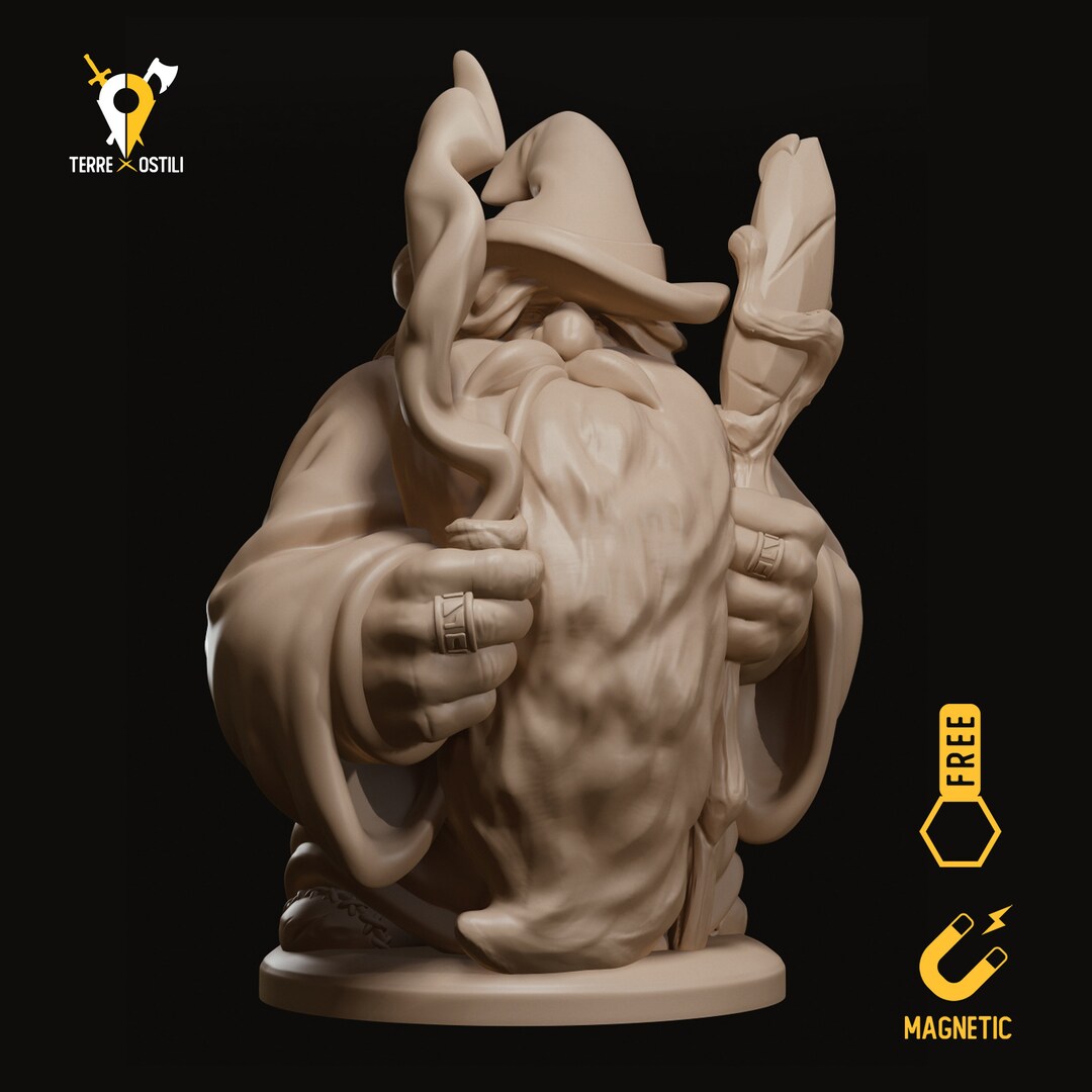 Wizard Dwarf Wise Miniature 3d Compatible With Dungeons and - Etsy
