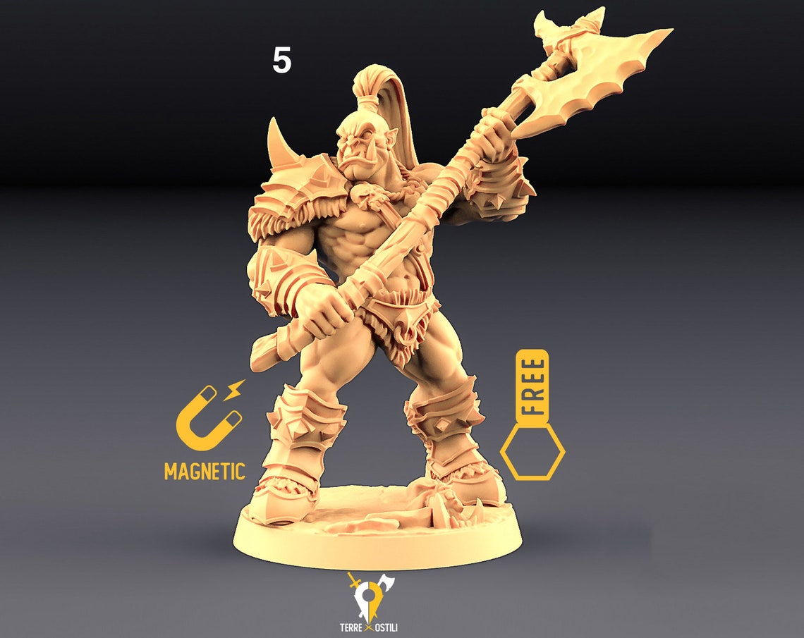 Orc Warriors magnetic DnD miniatures Dungeons and dragons | Etsy