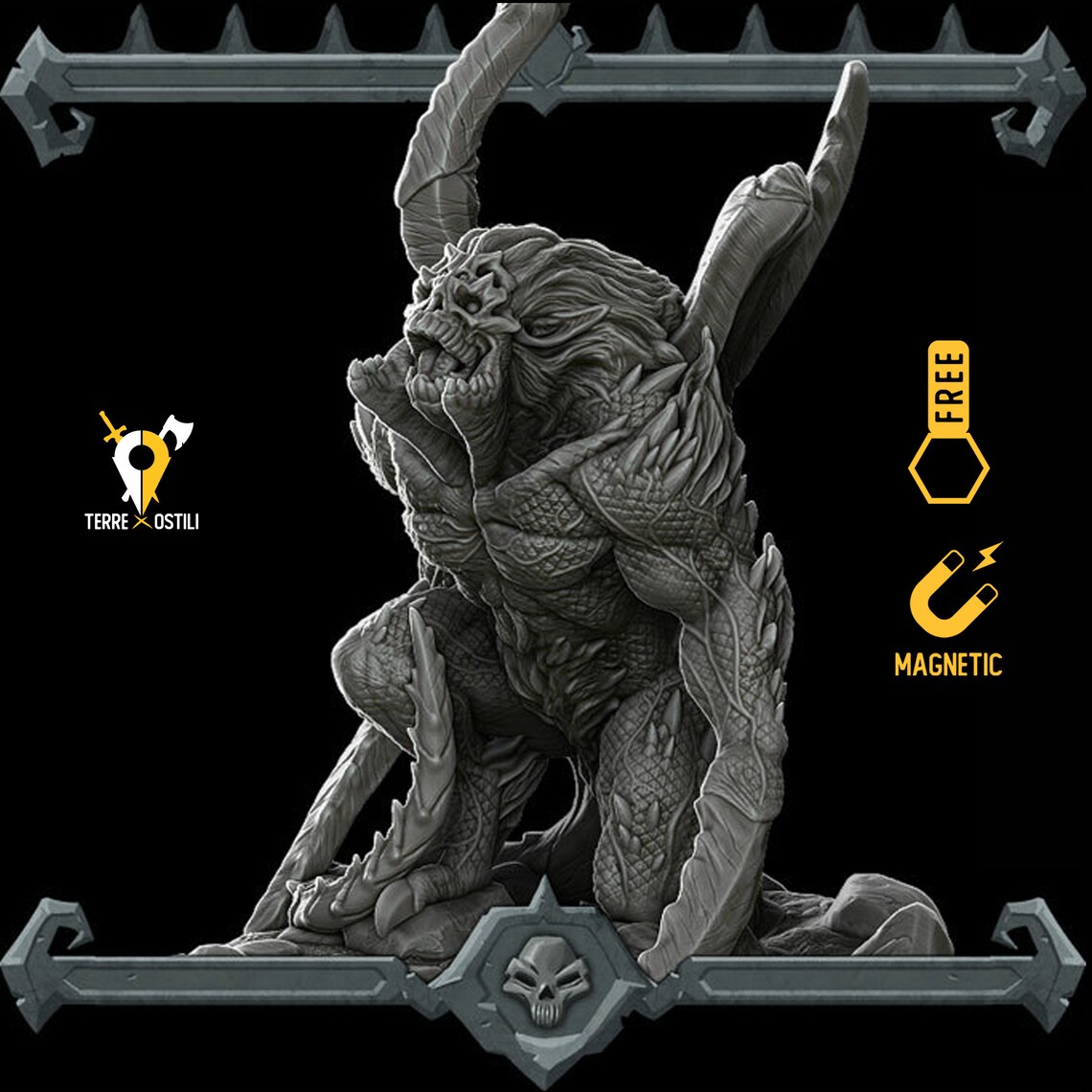 Mutation Fiend Miniature Pathfinder Dnd Dungeons and | Etsy