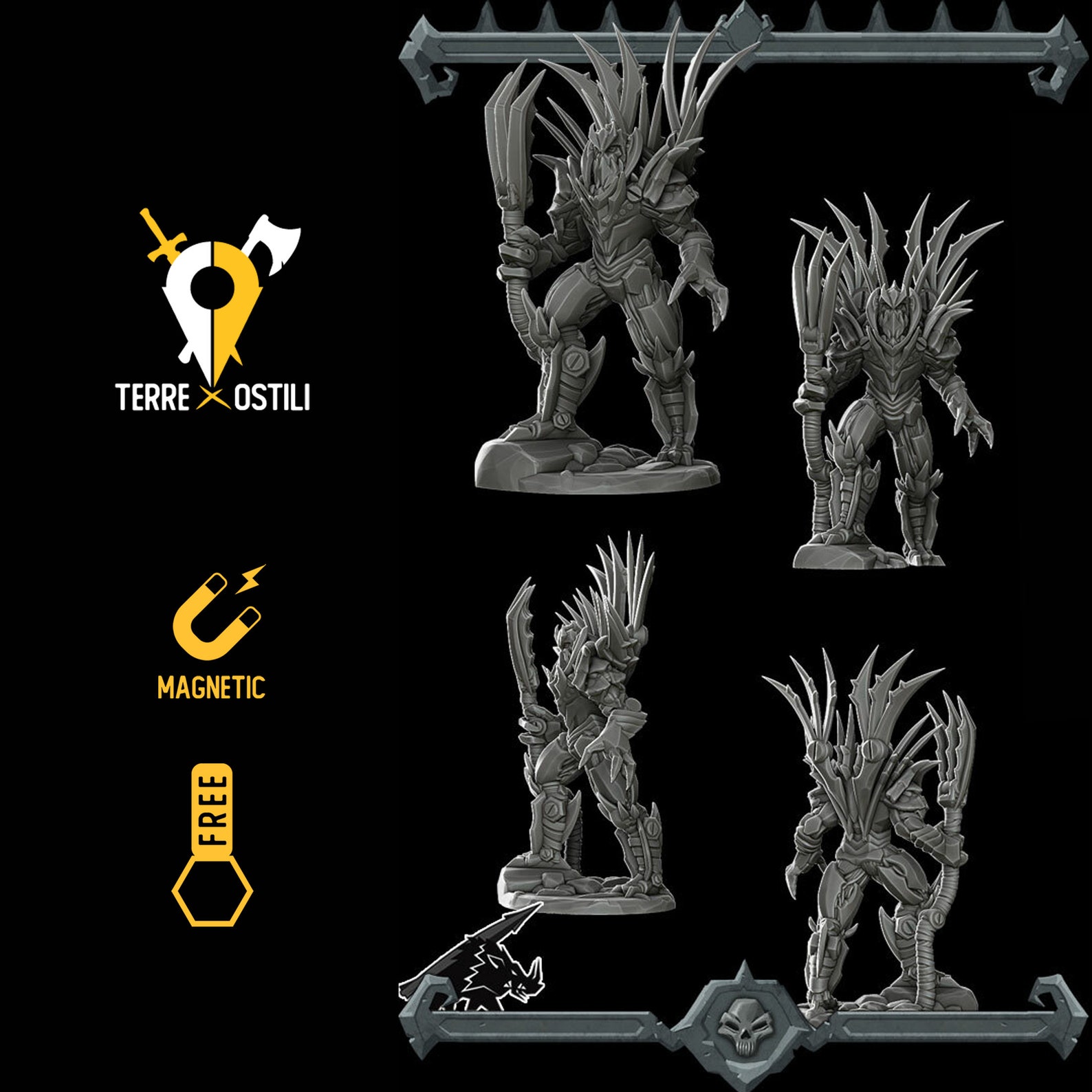 King of Blades Construct Warforged Miniature Pathfinder Dnd | Etsy