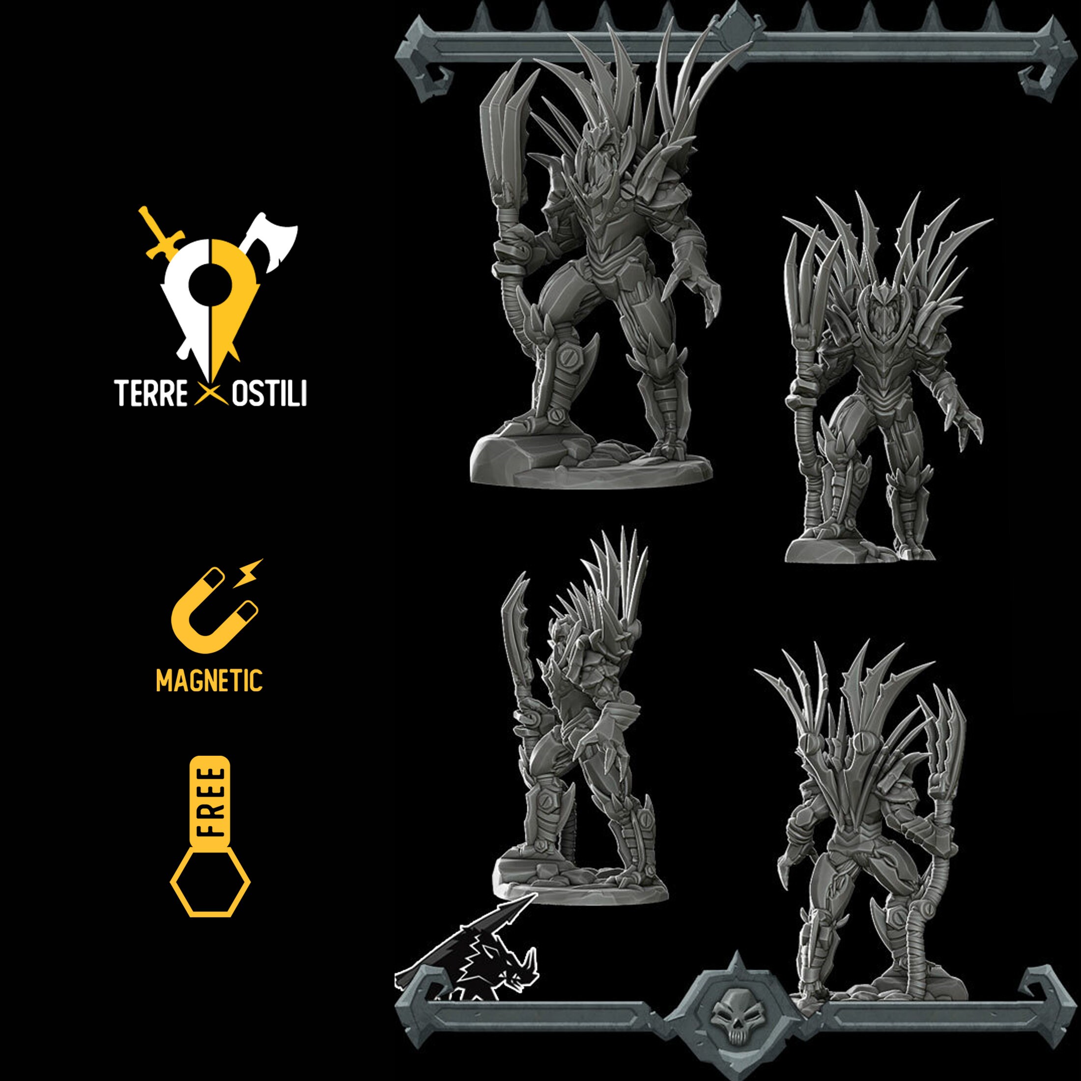 King of Blades Construct Warforged Miniature Pathfinder Dnd | Etsy