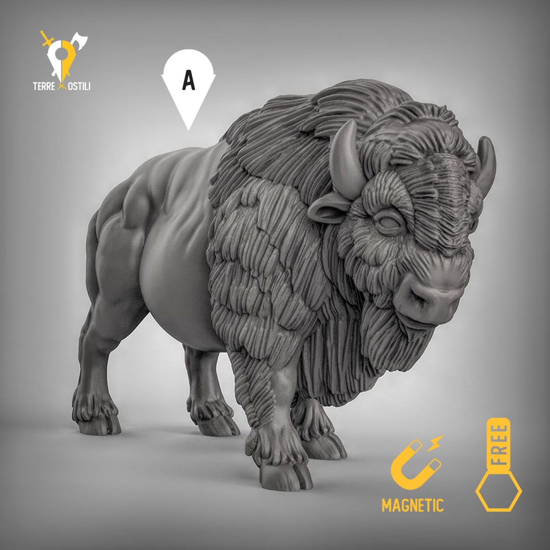 American Buffalo Familiar Miniature 3d Compatible With - Etsy