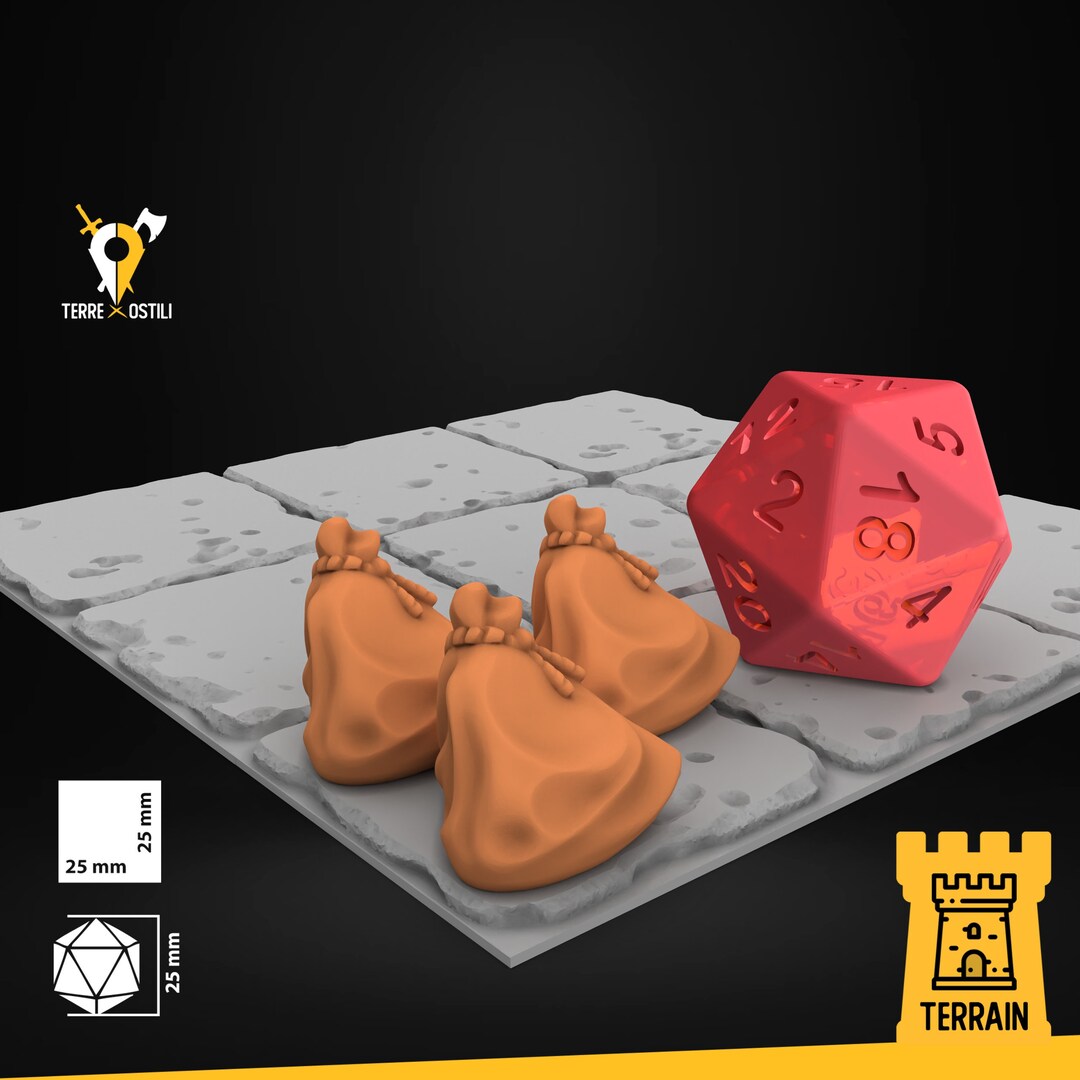 Sack Loot Adventurer Scenery Set 3x Dungeons and Dragons - Etsy