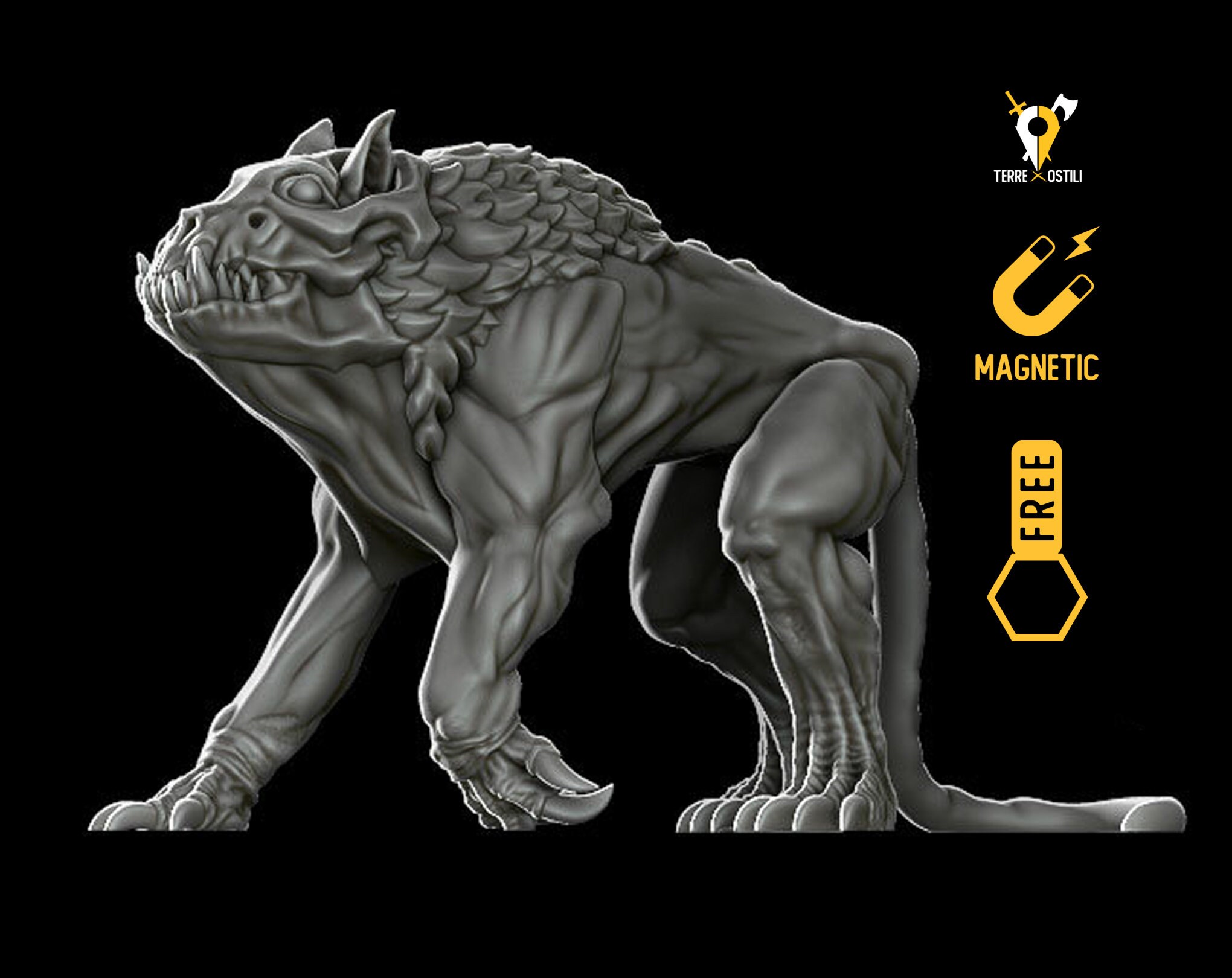 Miniature Toys D&d Unpainted Miniature Gorehound Edge Dawnfall ...