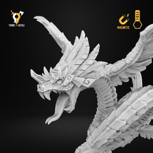 Couatl Quetzalcoatl Celestial Snake Miniature 3d Compatible With ...