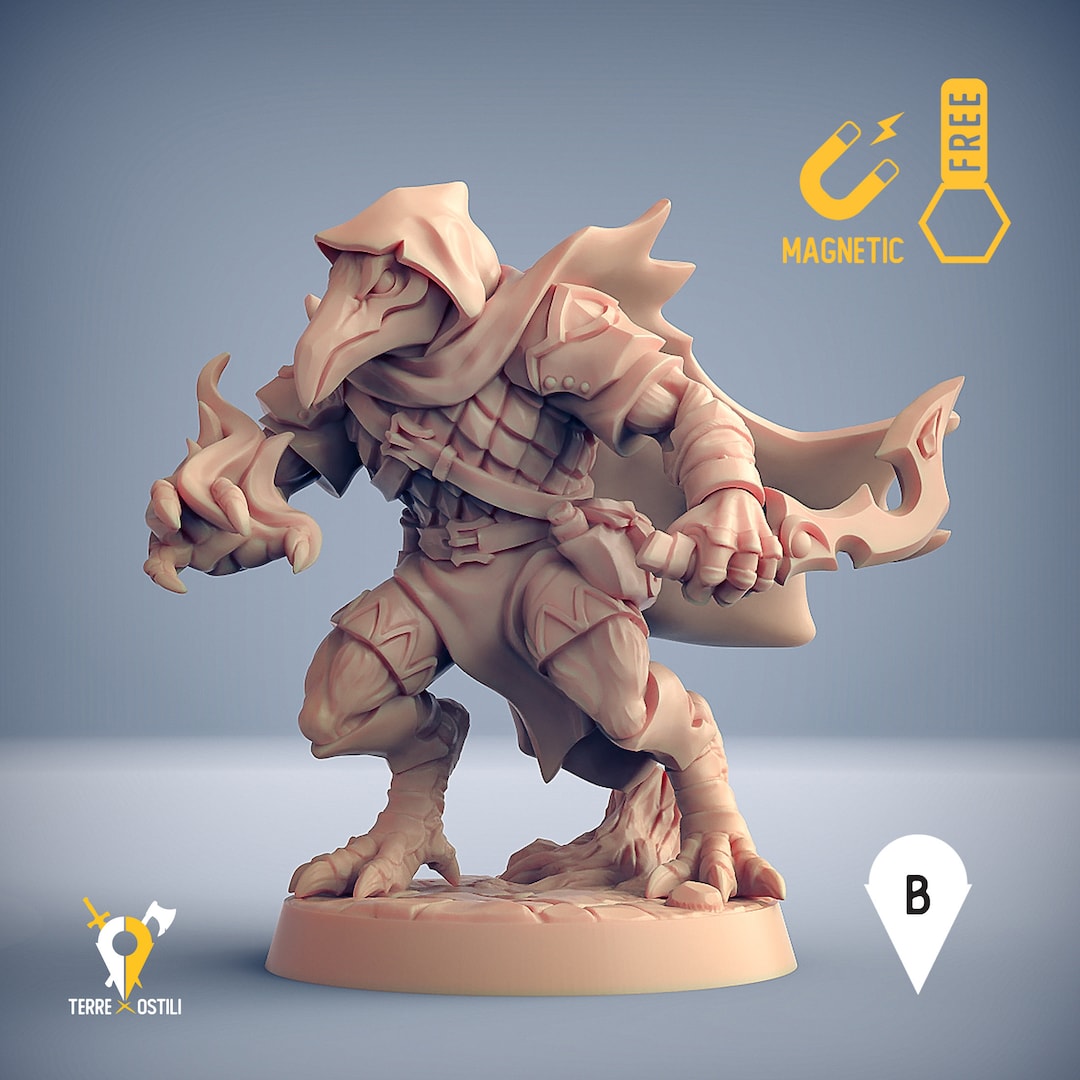 Tengu Kenku Rogue Warlock Assassin Ranger Miniature 3d Compatible With ...