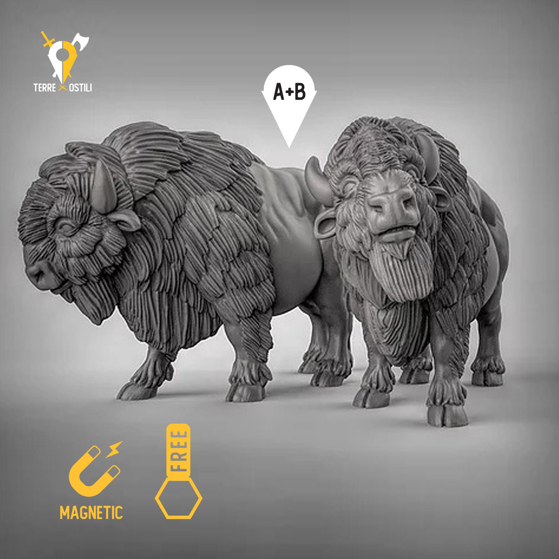 American Buffalo familiar miniature Dungeons and dragons, DnD , Age of ...