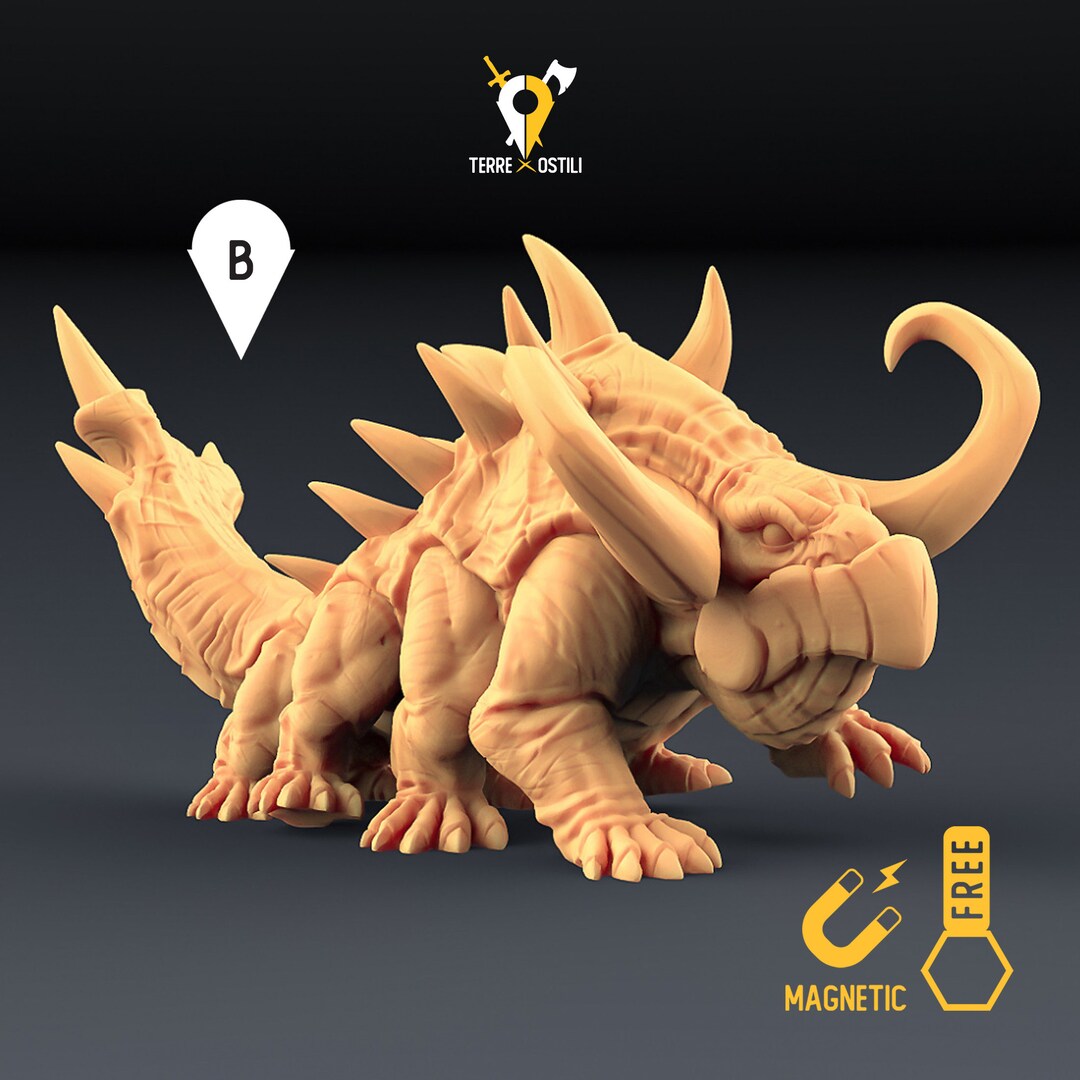 Salamander Beast Miniature 3d Compatible With Dungeons and Dragons, Dnd ...