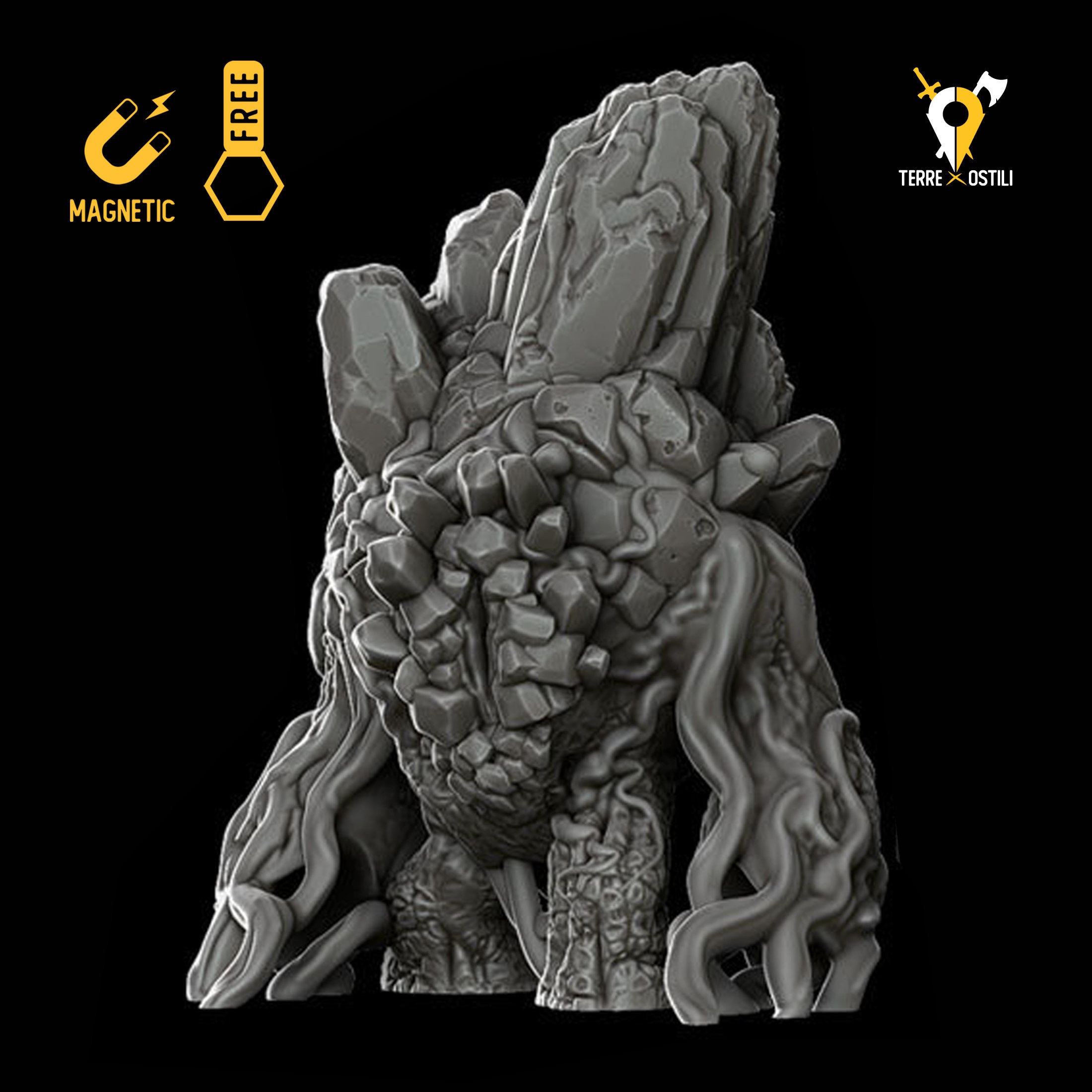 Earth Elemental Magnetic Dnd Miniatures Dungeons and Dragons | Etsy