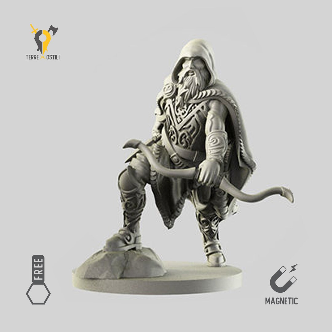 Ranger Human Hunter Miniature 3d Compatible With Dungeons and Dragons ...