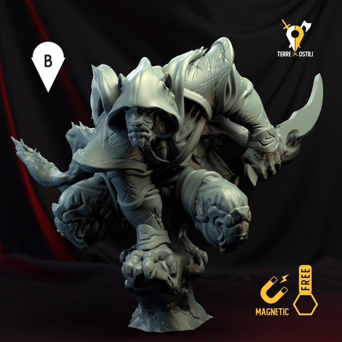 Tabaxi Rogue Assassin Catfolk Miniature 3d Compatible With - Etsy