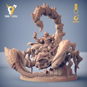 Rakshasa Catfolk on Giant Scorpion Mount Miniature 3d Compatible With ...