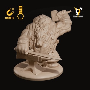 Dwarf Blacksmith Miniature Charmer Miniature 3d Compatible With ...